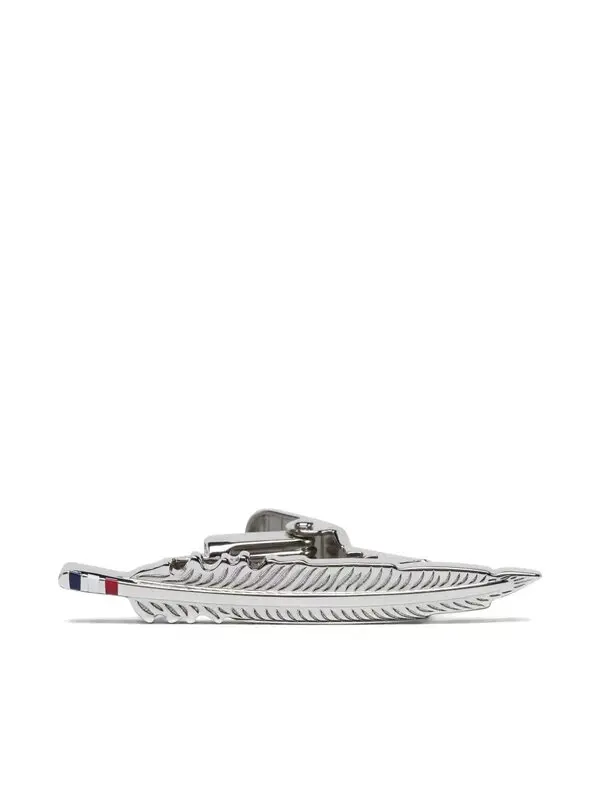 Thom Browne Feather-motif Brooch - Silver