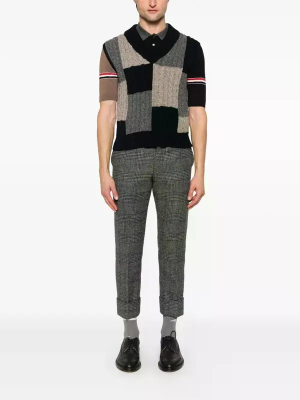 Thom Browne Patchwork Cable-knit Vest