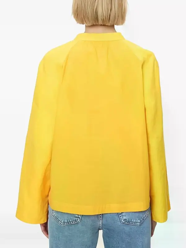Marc O'polo Bell Sleeve Linen Blouse - Yellow