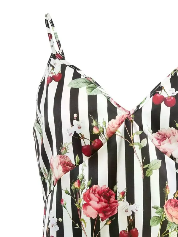 FLEUR DU MAL Printed Ruffled Tank Top