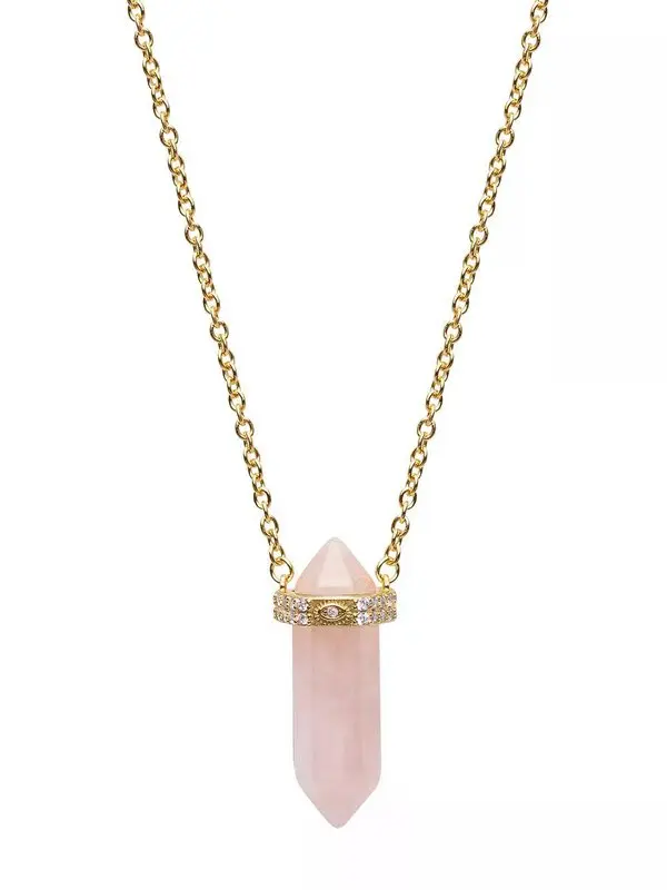 NIALAYA JEWELRY Amethyst Pendant Chain Necklace - Pink