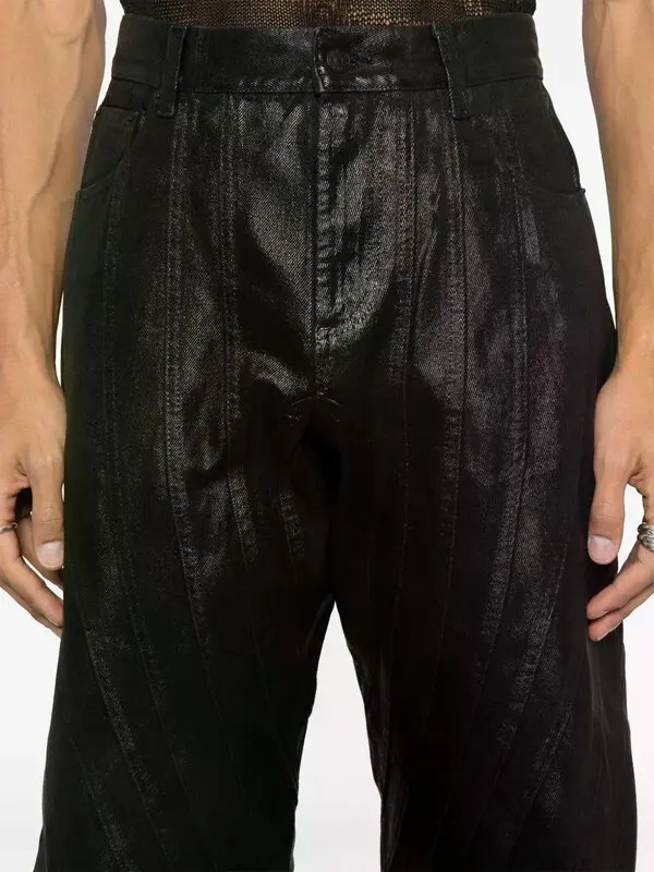 MUGLER Waxed Jeans
