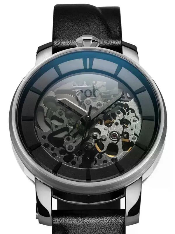 FOB PARIS Automatic Stainless Steel Skeleton Watch