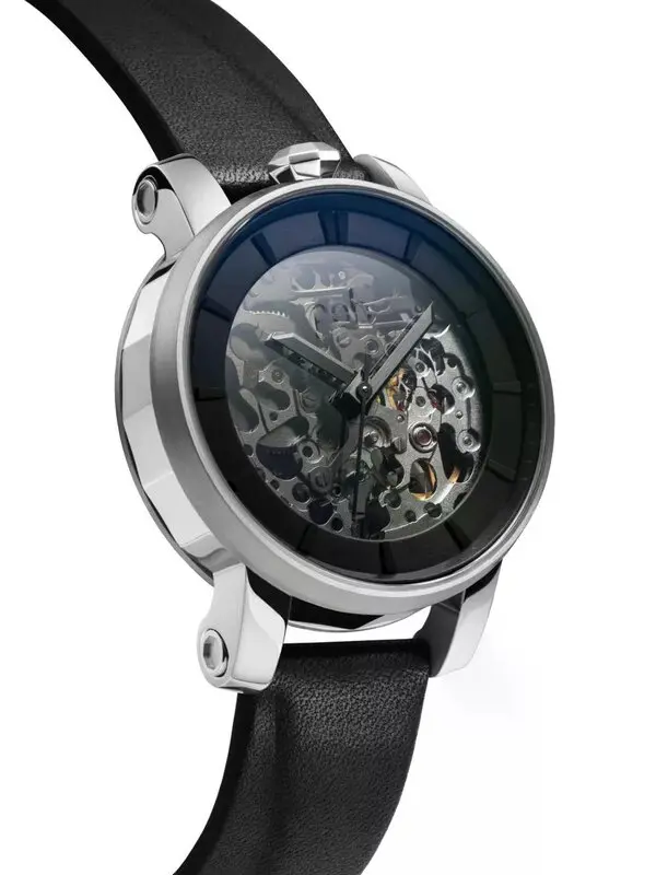 FOB PARIS Automatic Stainless Steel Skeleton Watch