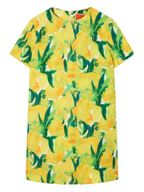 La DoubleJ Swing Lemon-print Mini Dress - Yellow