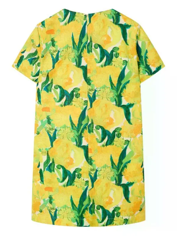 La DoubleJ Swing Lemon-print Mini Dress - Yellow