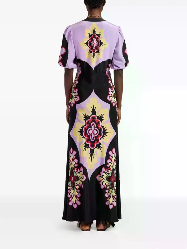La DoubleJ Floral-print Dress - Purple