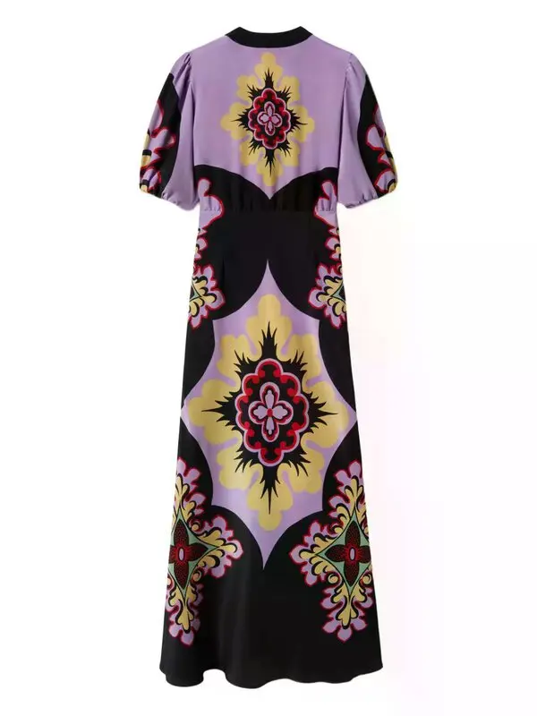 La DoubleJ Floral-print Dress - Purple