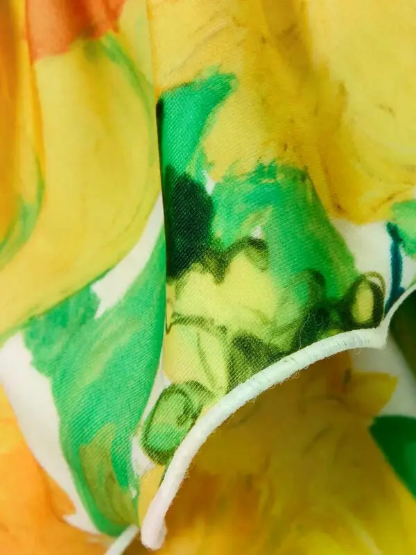 La DoubleJ Floral Ruffled Bikini Top - Yellow