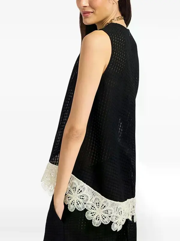 La DoubleJ La Scala Lace-hem Top