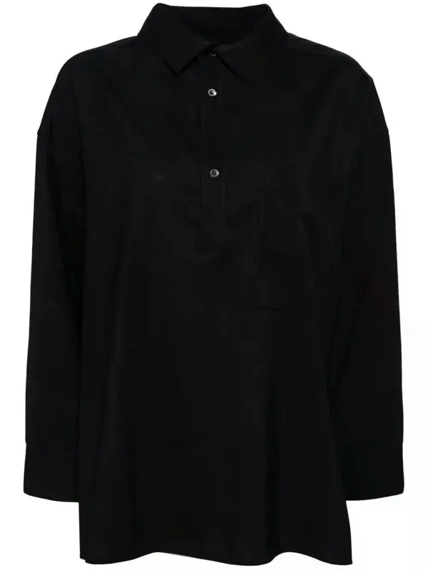 DARKPARK Button-up Wool Polo Top