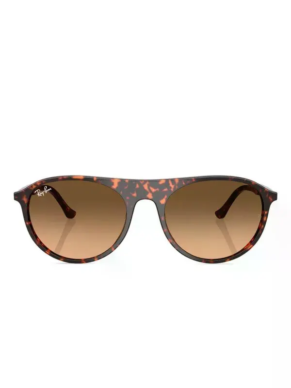 Ray-ban Aviator Sunglasses With Tortoiseshell Effect Frame - Brown