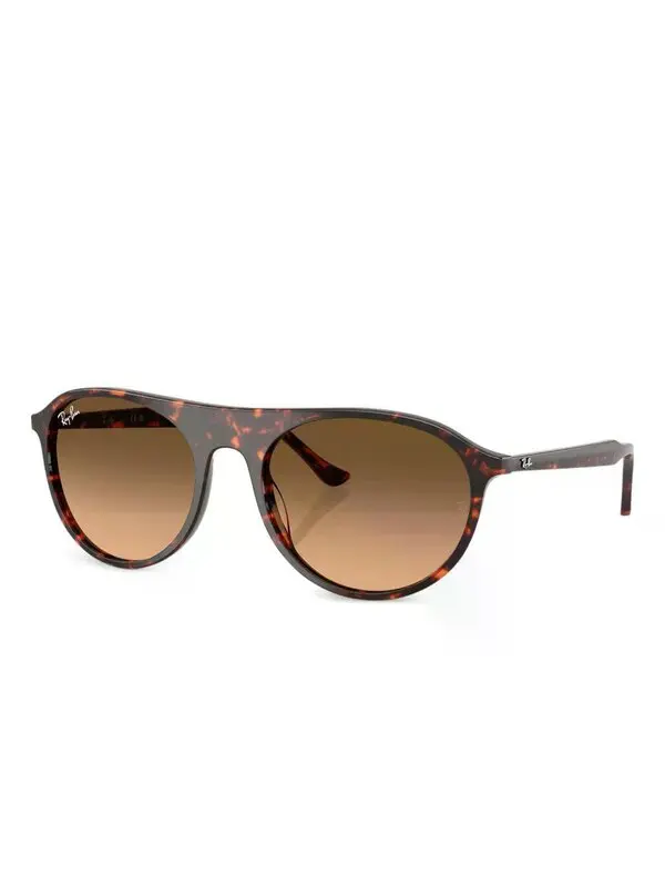 Ray-ban Aviator Sunglasses With Tortoiseshell Effect Frame - Brown