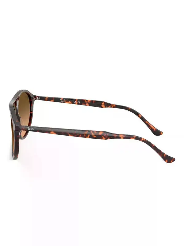 Ray-ban Aviator Sunglasses With Tortoiseshell Effect Frame - Brown
