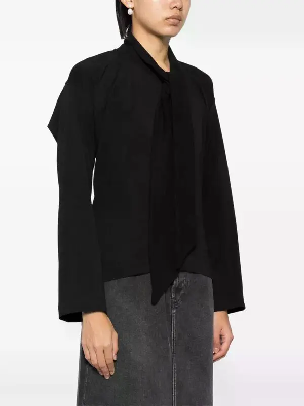 ALAINPAUL Tie-neck Long-sleeve Blouse
