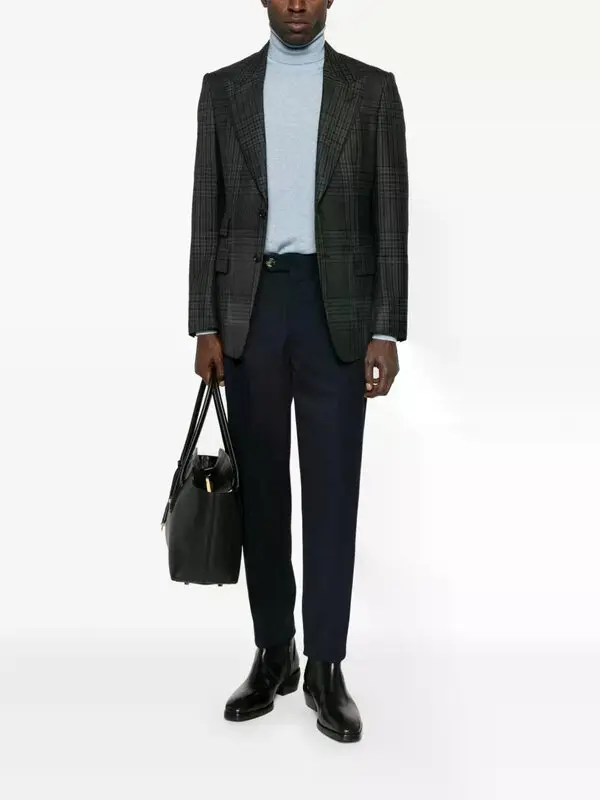 Brunello Cucinelli Cashmere High Neck Sweater - Blue