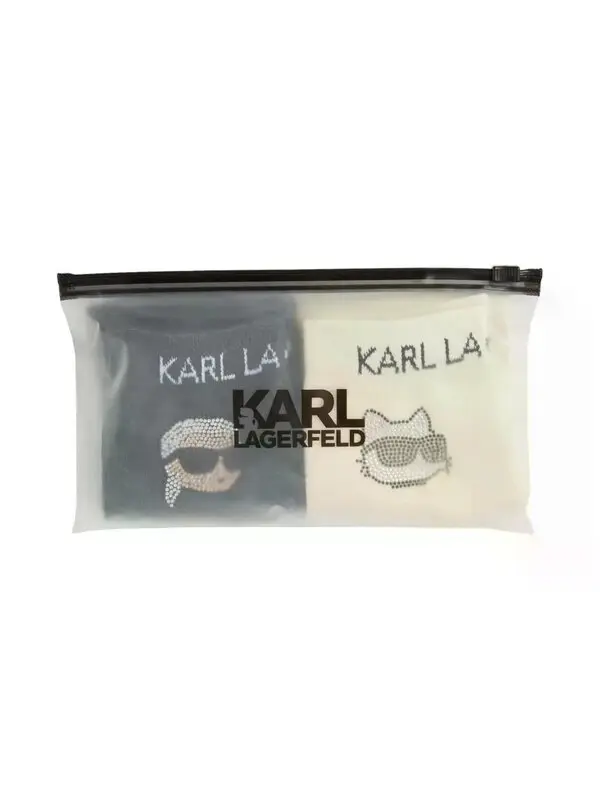 Karl Lagerfeld Ikon Rhinestone-embellished Socks