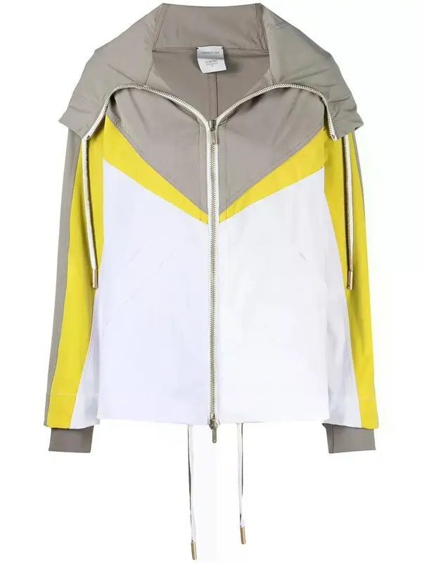 Lorena Antoniazzi Colour-block Hooded Jacket - Neutrals