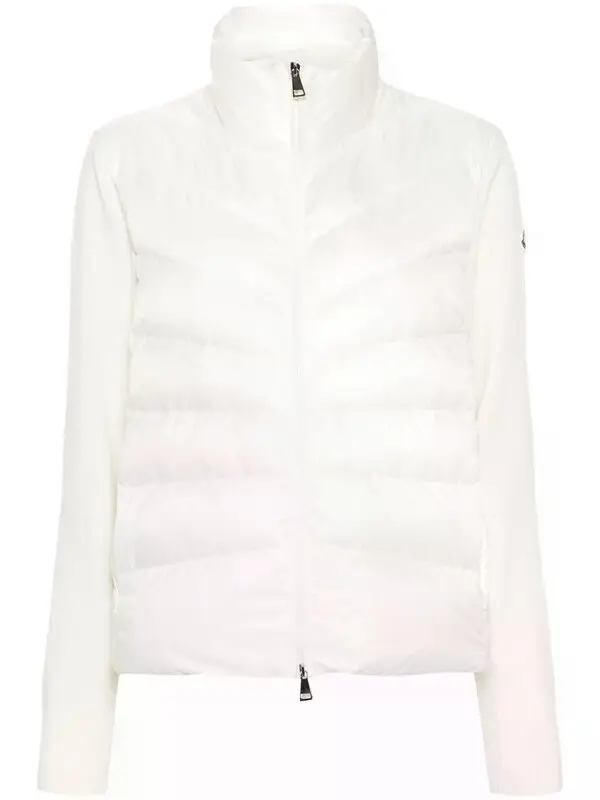 Moncler Padded Wool Cardigan - Neutrals