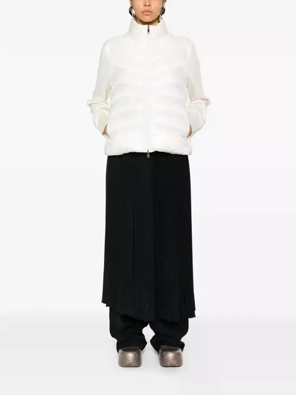 Moncler Padded Wool Cardigan - Neutrals