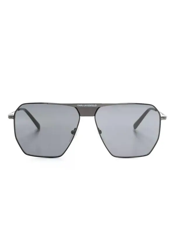 Karl Lagerfeld Logo-print Aviator Sunglasses