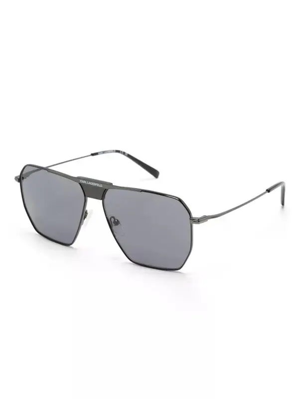 Karl Lagerfeld Logo-print Aviator Sunglasses