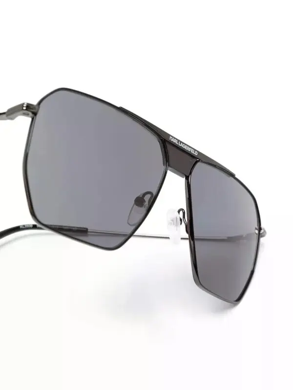 Karl Lagerfeld Logo-print Aviator Sunglasses