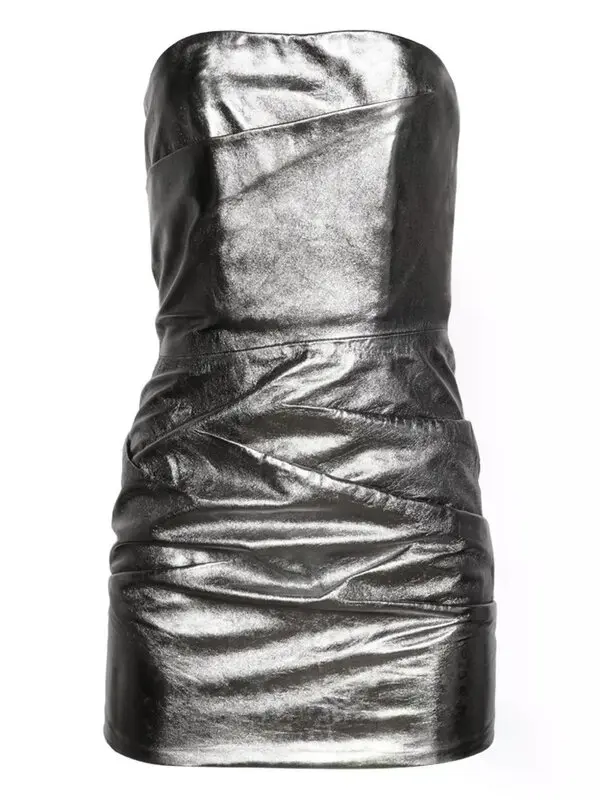 Attico Mirror Mini Dress - Silver
