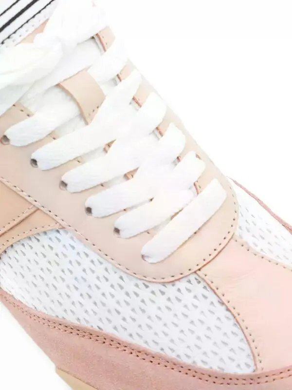 Chloé Mesh-panel Suede Sneakers - Pink