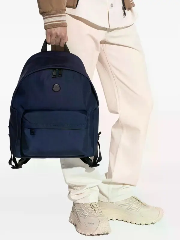 Moncler Pierrick Logo-patch Backpack - Blue