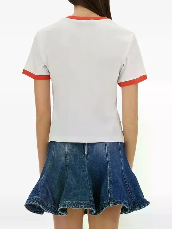 MSGM Logo-print T-shirt With Contrast Trim