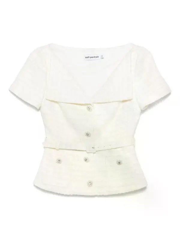 SELF-PORTRAIT Bouclé Top