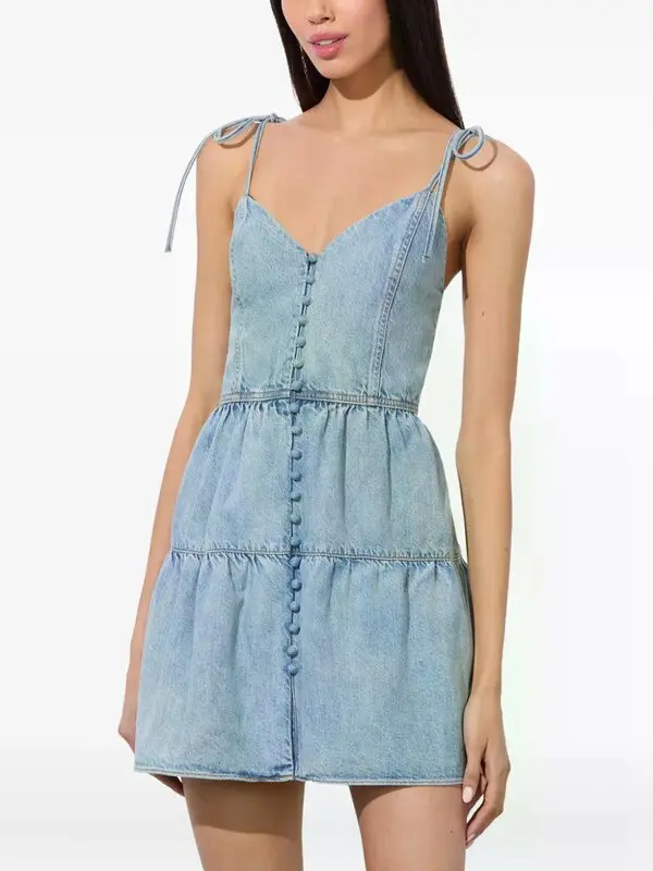 Alice + Olivia Shanti Denim Mini Dress
