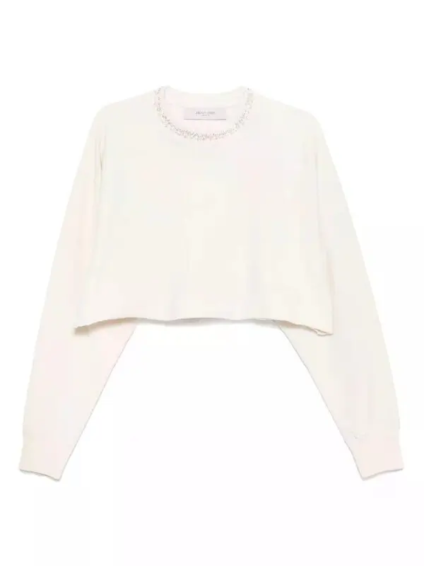 GOLDEN GOOSE Cropped Crew Neck Sweater