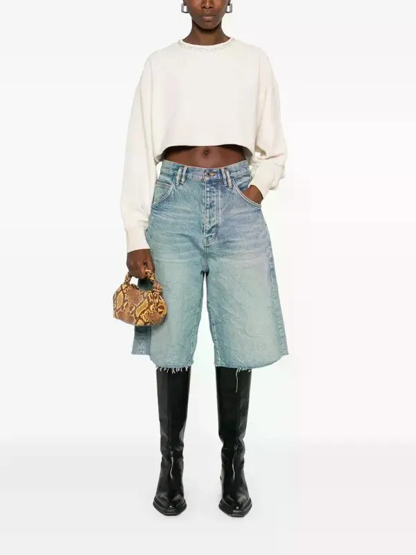 GOLDEN GOOSE Cropped Crew Neck Sweater