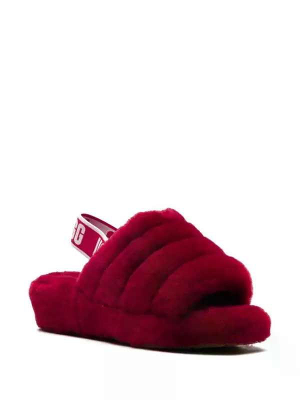 UGG Fluff Yeah Slingback Slippers - Red