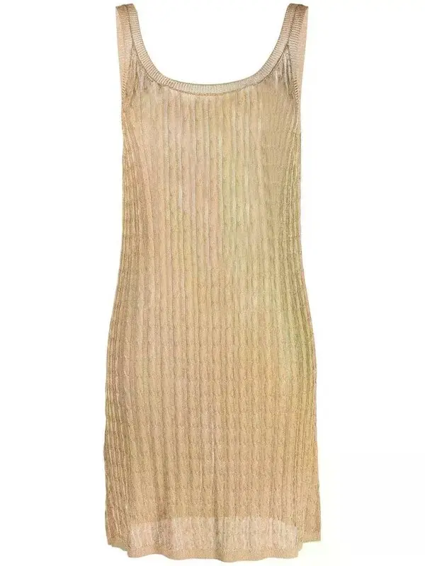 Prada Knitted Sleeveless Midi Dress