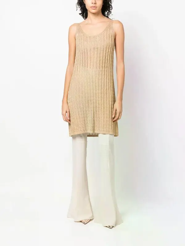 Prada Knitted Sleeveless Midi Dress