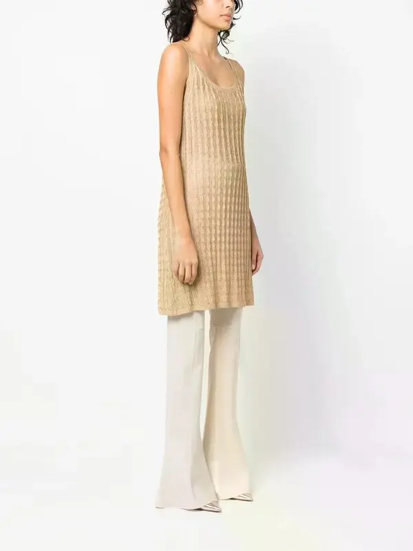 Prada Knitted Sleeveless Midi Dress