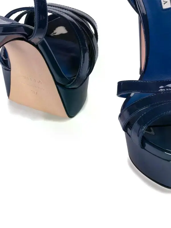 LE SILLA 140mm Lola Strappy Sandals - Blue