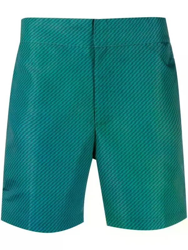 Frescobol Carioca Pepe-print Classic Swim Shorts - Green