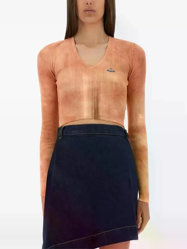 VIVIENNE WESTWOOD Orb-embroidered Crop Top