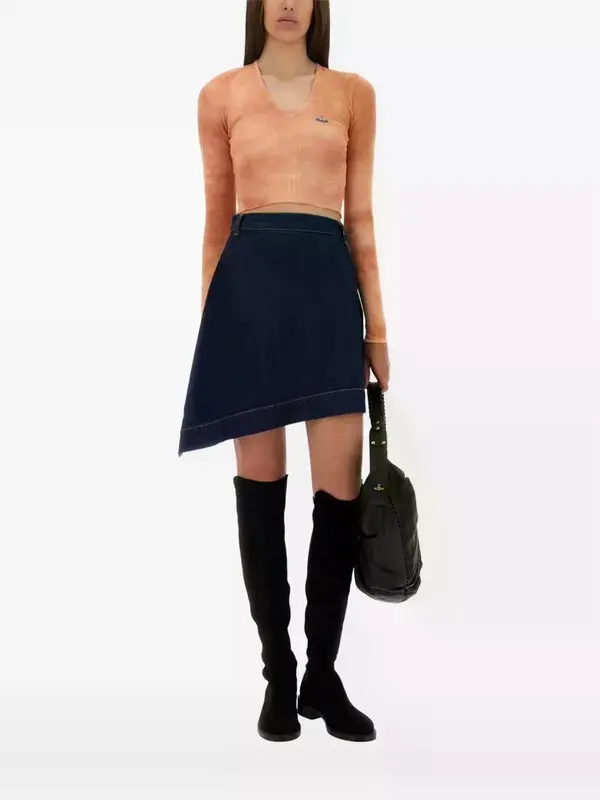 VIVIENNE WESTWOOD Orb-embroidered Crop Top