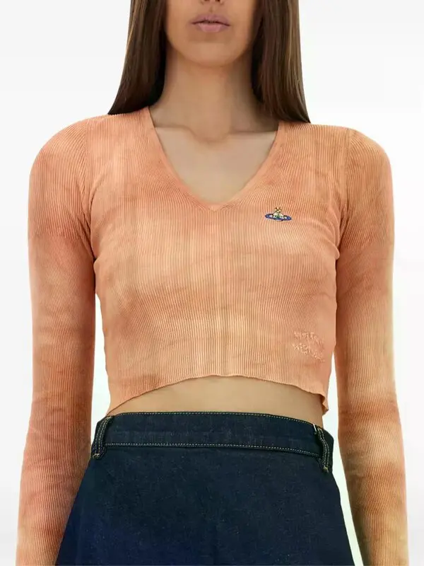 VIVIENNE WESTWOOD Orb-embroidered Crop Top