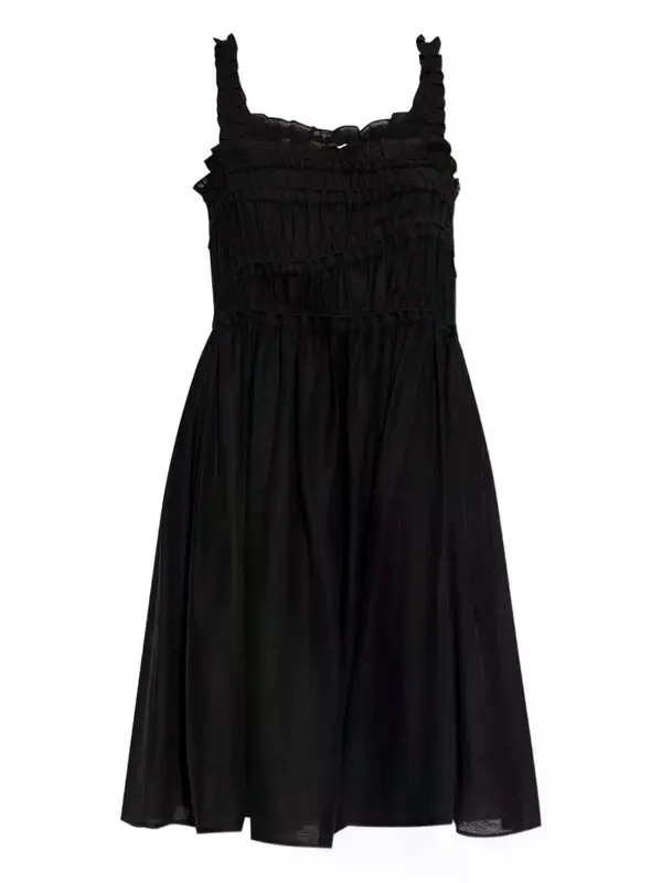 Tory Burch Smocked Strap Dress - Black