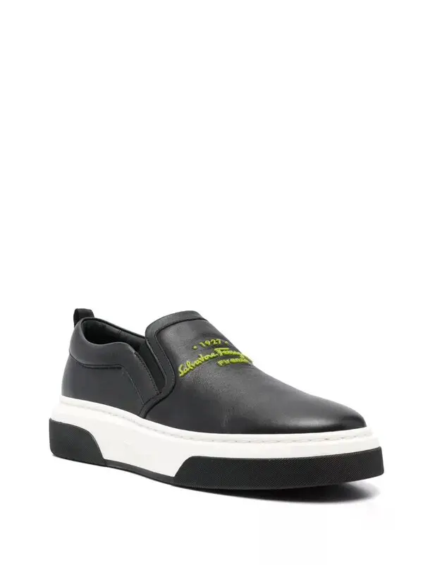 FERRAGAMO Cassina Leather Low-top Sneakers