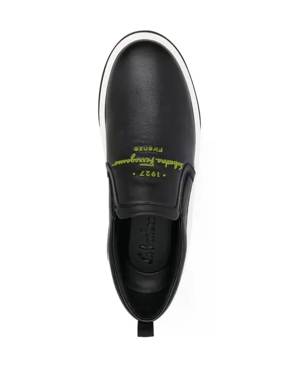 FERRAGAMO Cassina Leather Low-top Sneakers