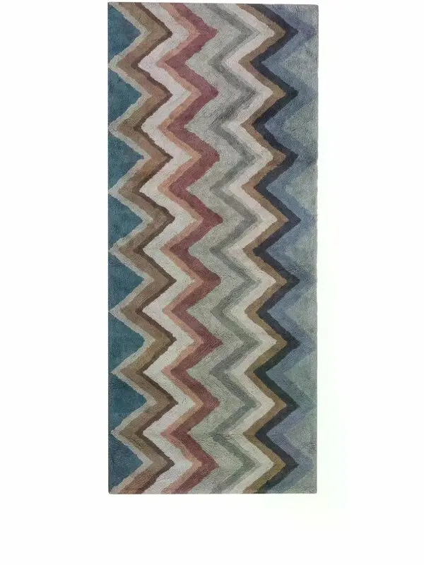 Missoni Zig-zag Pattern Rug - Blue