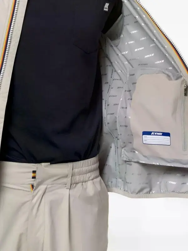 K-WAY Jacket With Zip Closure - Grey