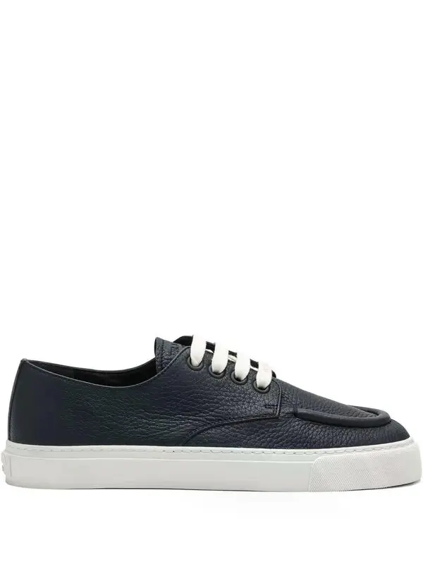 Prada Leather Lace-up Sneakers